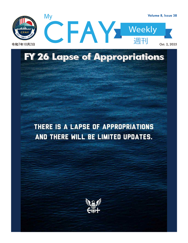 My CFAY Weekly: October 2, 2025 - Update on Appropriations
